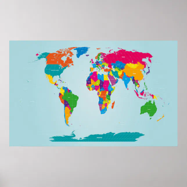 Mapf of the World Map Poster | Zazzle