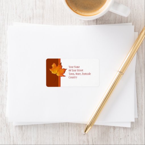 Maple Leaf Address Label | Zazzle