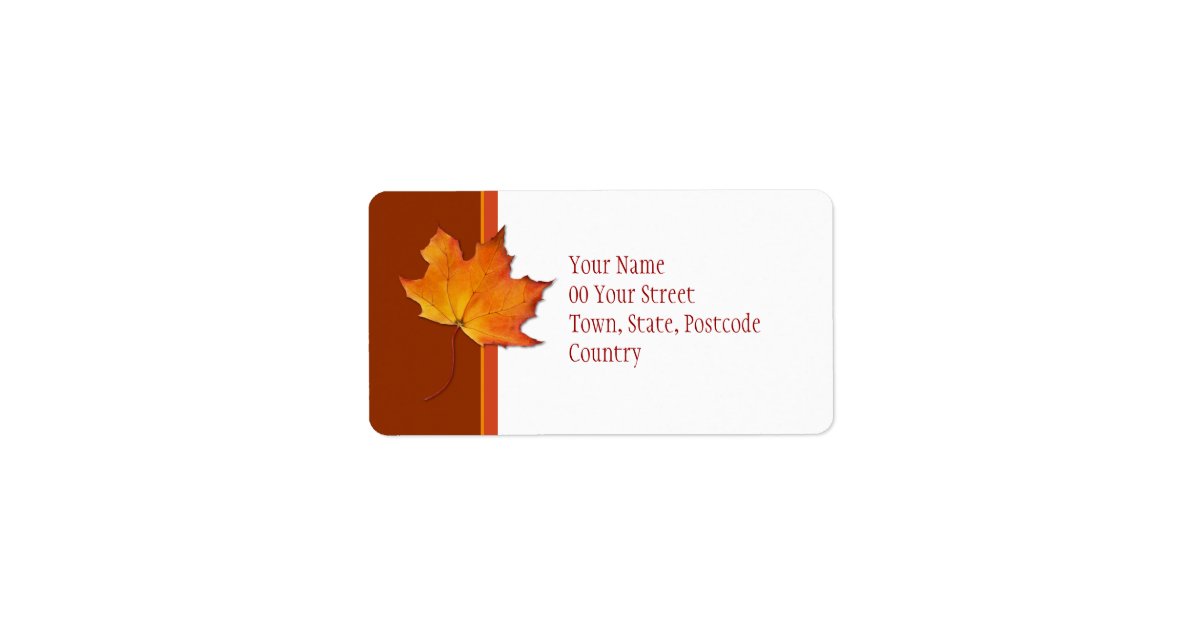 Maple Leaf Address Label | Zazzle