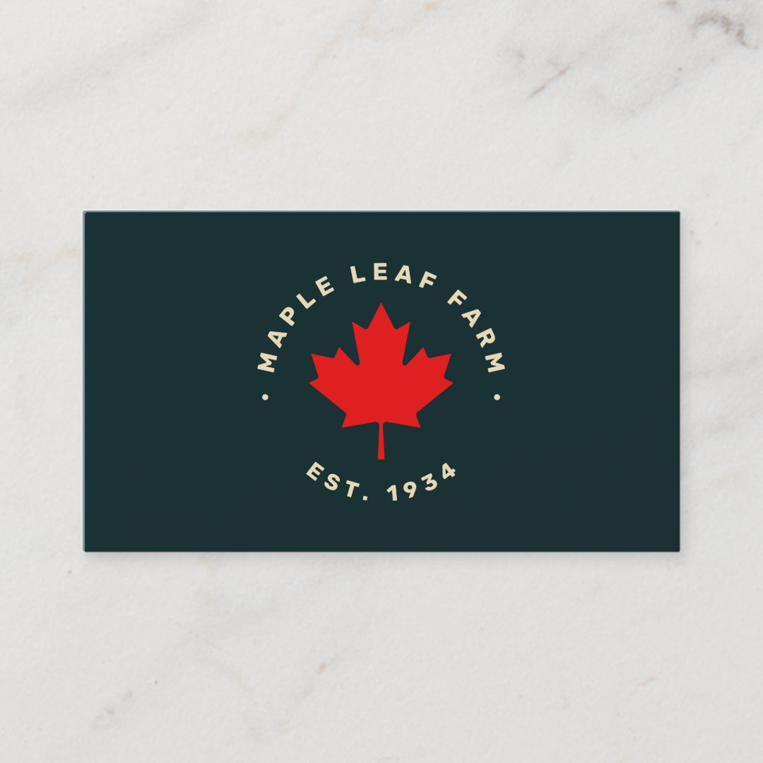 Maple Leaf Business Card | Zazzle