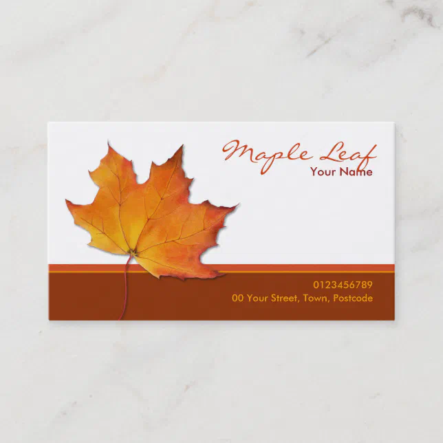 Maple Leaf Business Card | Zazzle