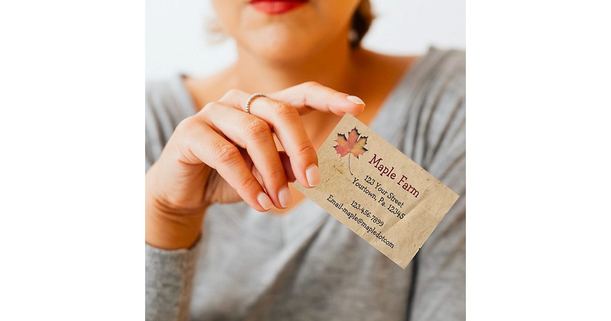 Maple Leaf Business Card | Zazzle