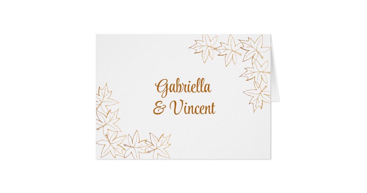 Maple Leaf Edge Fall Wedding Invitation | Zazzle