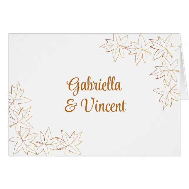 Maple Leaf Edge Fall Wedding Invitation | Zazzle