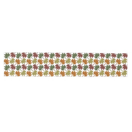 Maple Leaf Quilt Pattern Design 1 Medium Table Runner | Zazzle