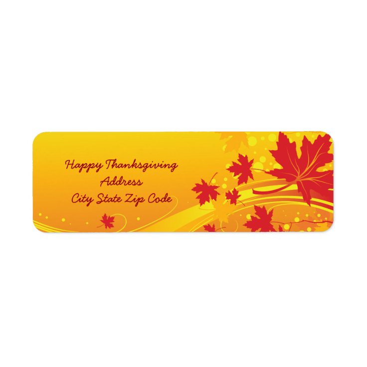 Maple leaves in fall colors custom address label | Zazzle