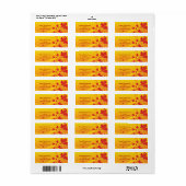 Maple leaves in fall colors custom address label | Zazzle