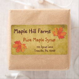 Maple Leaves Maple Syrup Product Label | Zazzle