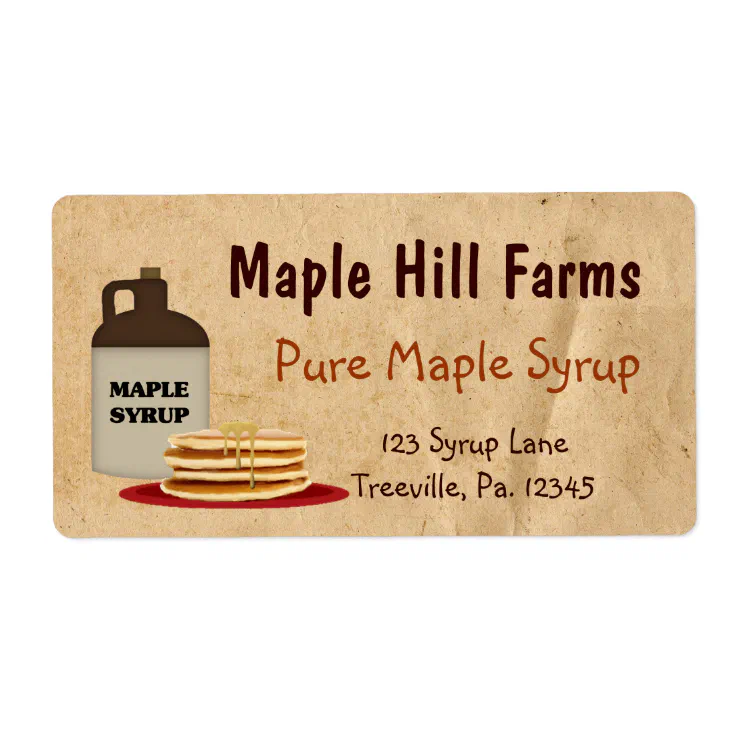 Maple Syrup Business Label | Zazzle
