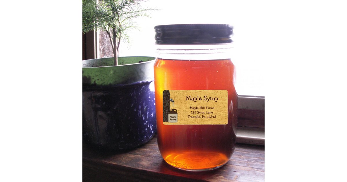 Maple Syrup Business Label Product Label | Zazzle