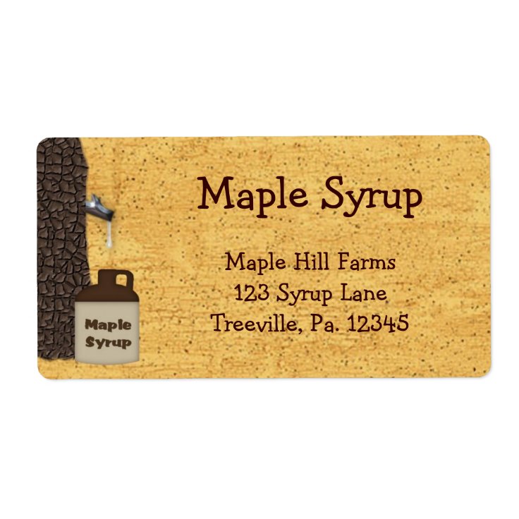 Maple Syrup Business Label Product Label | Zazzle