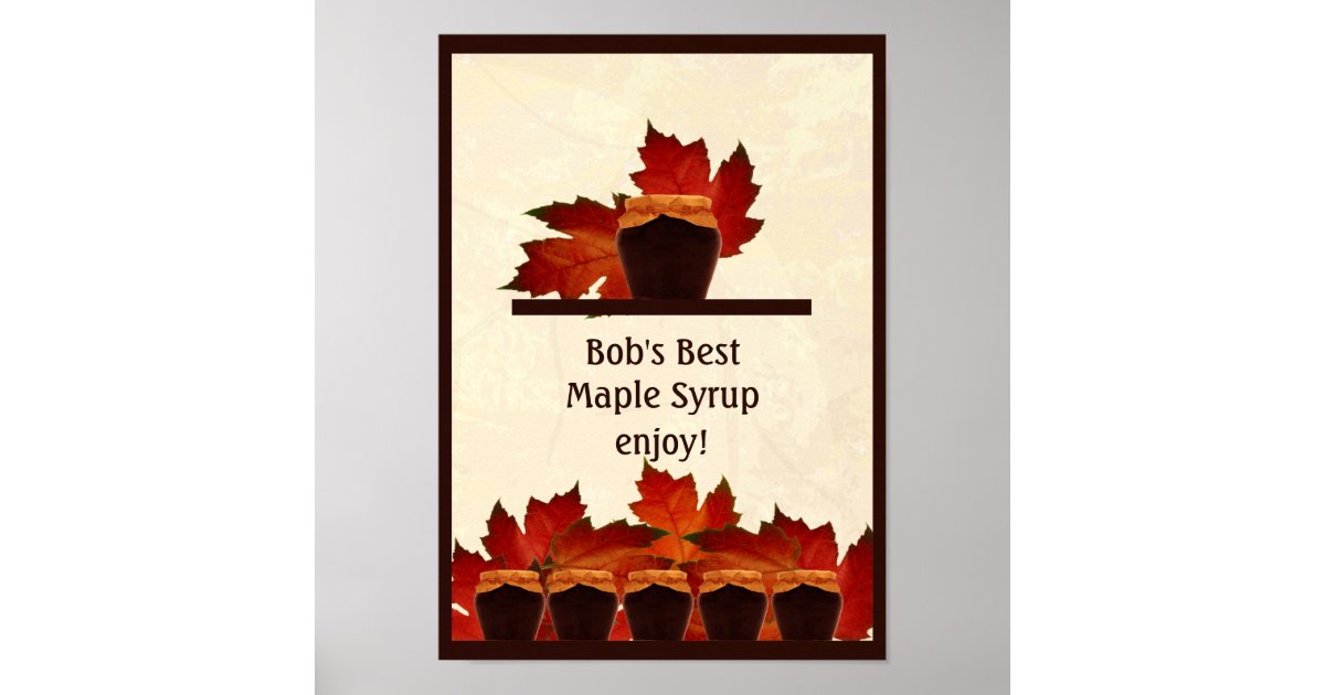 Maple Syrup Country Kitchen Poster | Zazzle