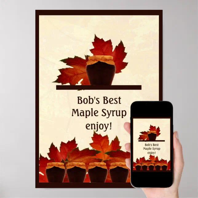 Maple Syrup Country Kitchen Poster | Zazzle