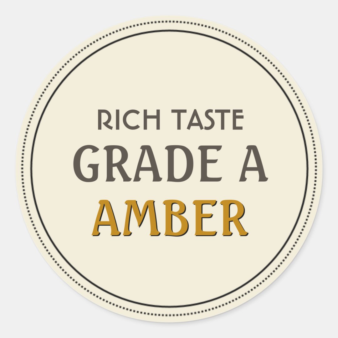 Maple Syrup Grade A Amber Label | Zazzle