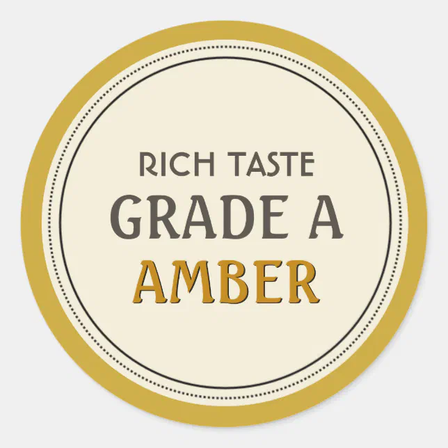 Maple Syrup Grade A Amber Label | Zazzle