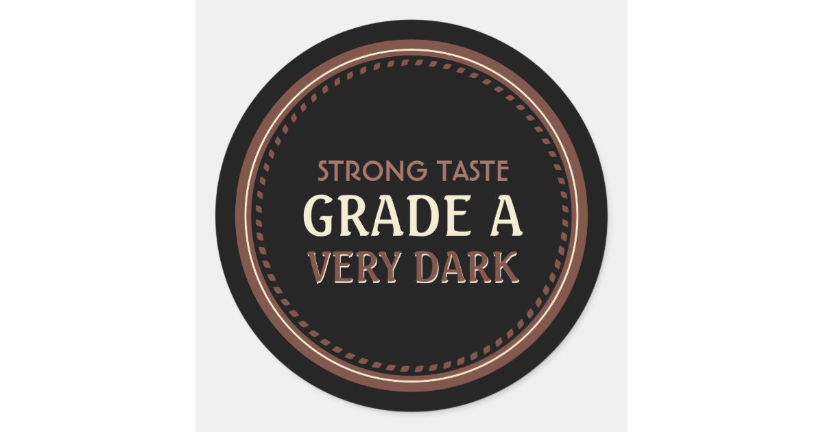 Maple Syrup Grading Label Very Dark Black Gold | Zazzle