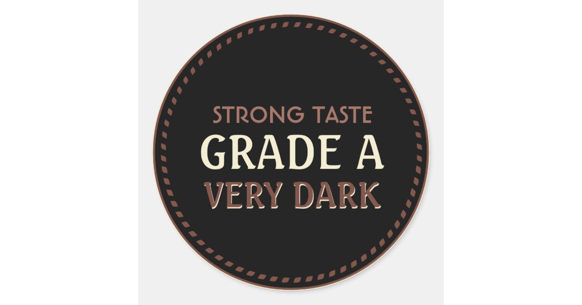 Maple Syrup Grading Label Very Dark Black Gold | Zazzle