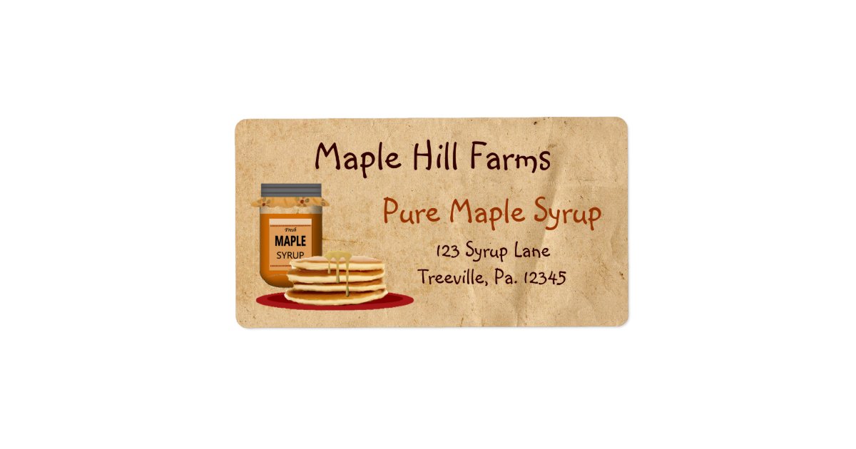 Maple Syrup Label | Zazzle