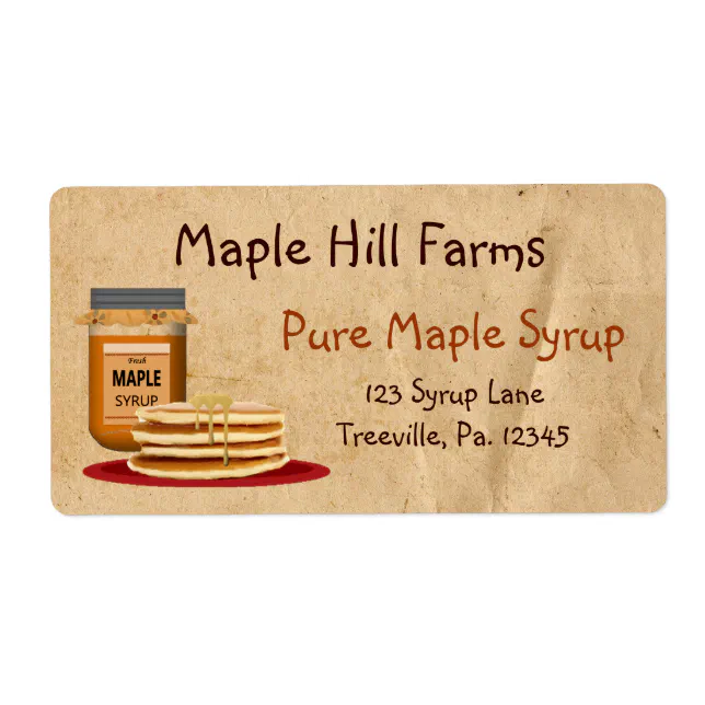 Maple Syrup Label | Zazzle