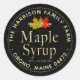 Maple Syrup Label Metallic Gold Font with leaves | Zazzle