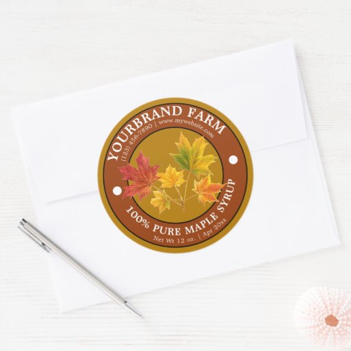 Maple Syrup Label Template | Zazzle