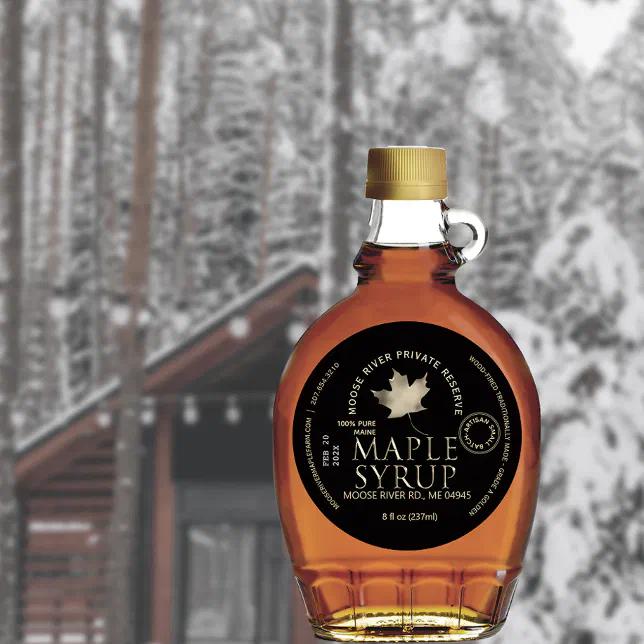 MAPLE SYRUP Private Reserve Gold Leaf Harvest Date Classic Round ...