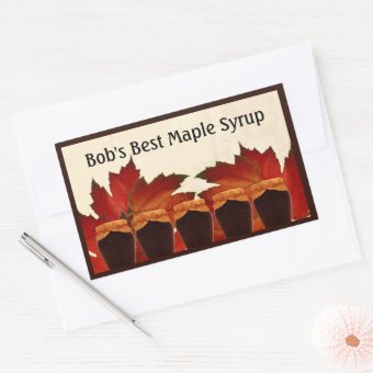Maple Syrup Sticker Label | Zazzle