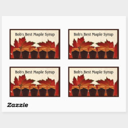 Maple Syrup Sticker Label | Zazzle
