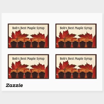 Maple Syrup Sticker Label | Zazzle