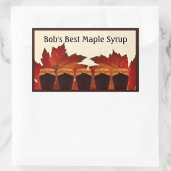 Maple Syrup Sticker Label | Zazzle
