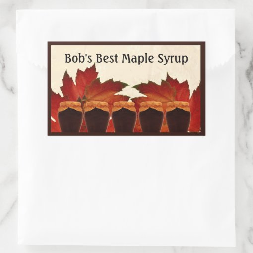 Maple Syrup Sticker Label | Zazzle