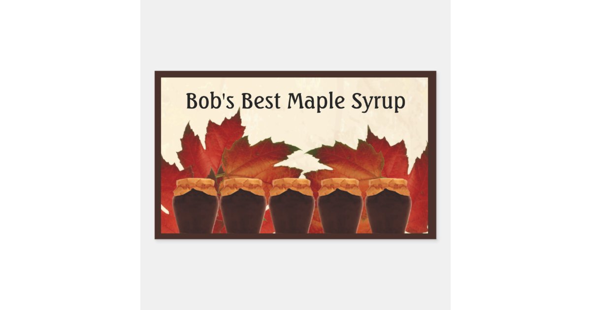 Maple Syrup Sticker Label | Zazzle