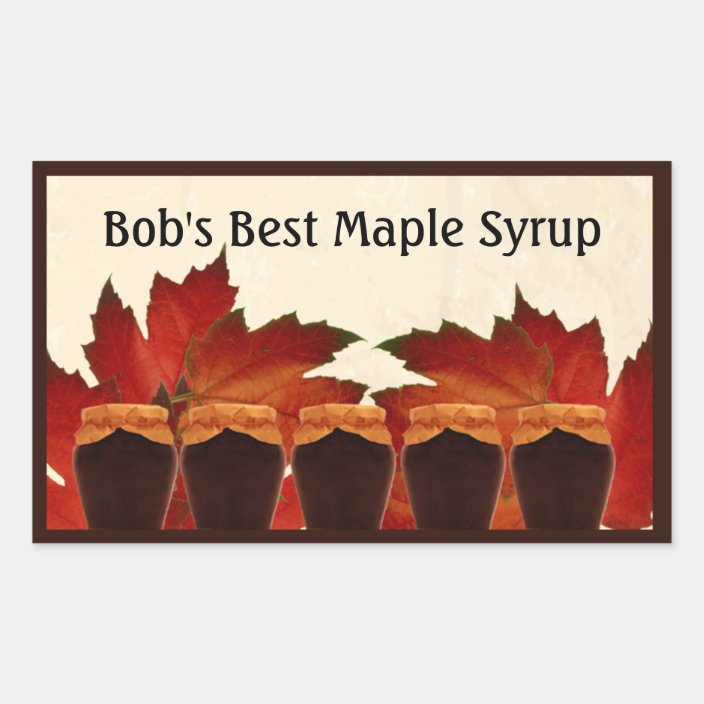 Maple Syrup Sticker Label | Zazzle.com
