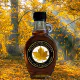 Maple Syrup Yellow Maple Leaf Dotted Border Classic Round Sticker | Zazzle