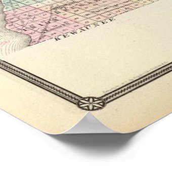 Maps of Door County, Sturgeon Bay and Jenny Poster | Zazzle