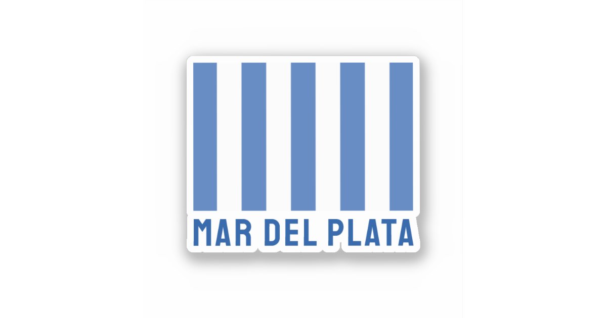 Mar del Plata (Flag), Argentina Sticker | Zazzle