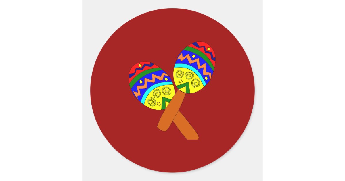 Maracas Classic Round Sticker | Zazzle