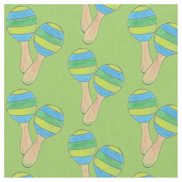 Mexican Fiesta Kids Pinata Party Fabric | Zazzle