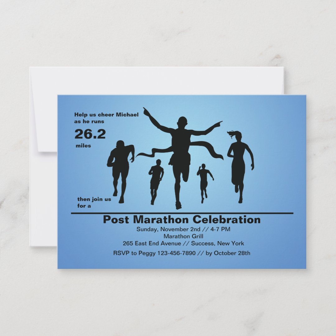 Marathon Finish Invitation | Zazzle
