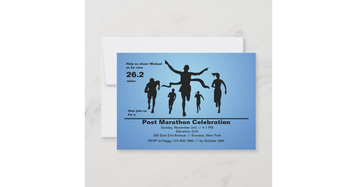 Marathon Finish Invitation | Zazzle
