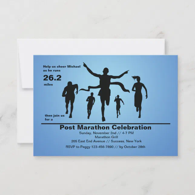 Marathon Finish Invitation | Zazzle