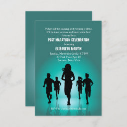 Marathon Run - Post Marathon Party Invitation | Zazzle