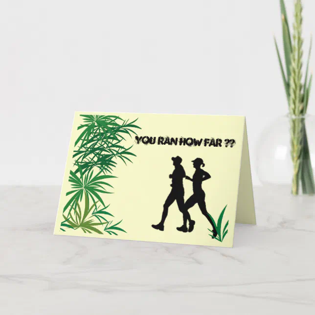 Marathon Runner Card | Zazzle