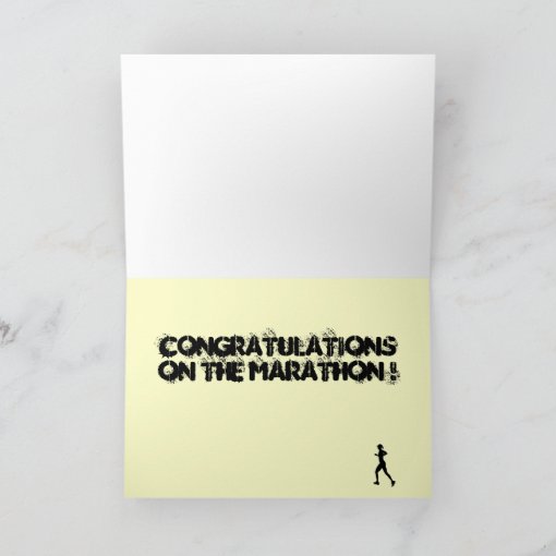 Marathon Runner Card | Zazzle