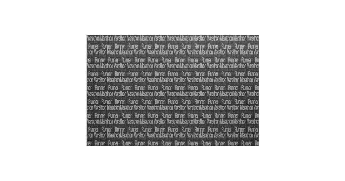 Marathon Runner Extraordinaire Fabric | Zazzle