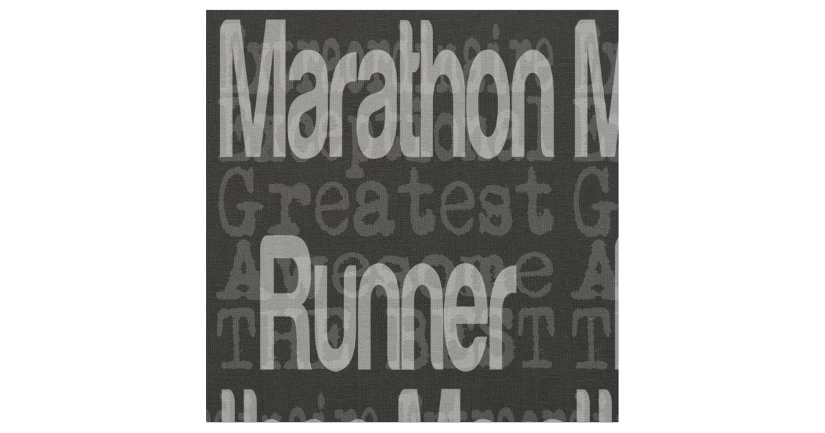 Marathon Runner Extraordinaire Fabric | Zazzle