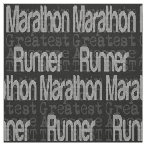Marathon Runner Extraordinaire Fabric | Zazzle