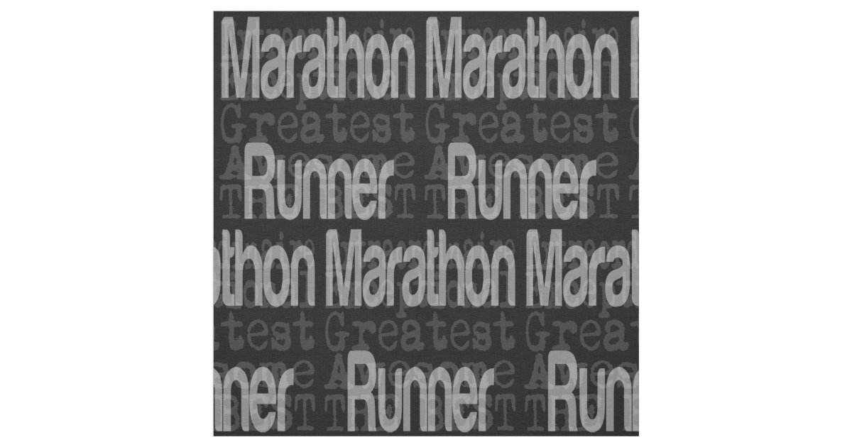 Marathon Runner Extraordinaire Fabric | Zazzle