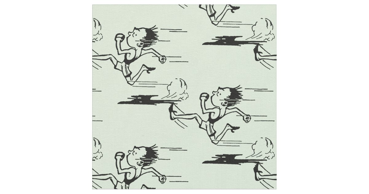 Marathon Runner Fabric | Zazzle