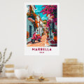 Marbella Spain Travel Print Poster Wall Art | Zazzle